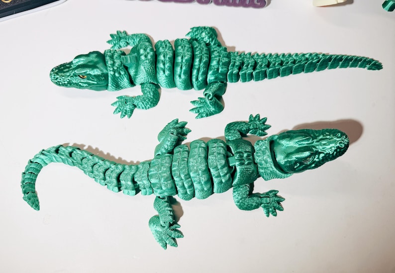 3D Printed Alligator Lifelike Super Movable Articulated Toy, Can Open ...