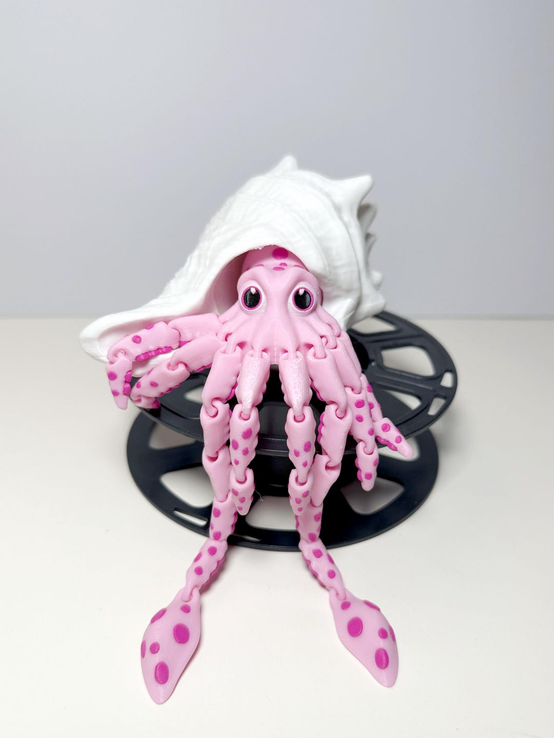 Sky Squid, 3D Printed Sky Squid With Conch - Articulated Animal Toy ...