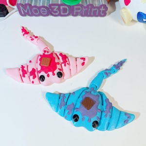 3D Printed Flappy Jacks Articulating Stingray Fidget Toy - Desk Decor ...