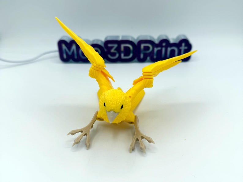 3d Printed Articulated Canary Bird Fidget Desk Toy Moehearts | Sensory ...