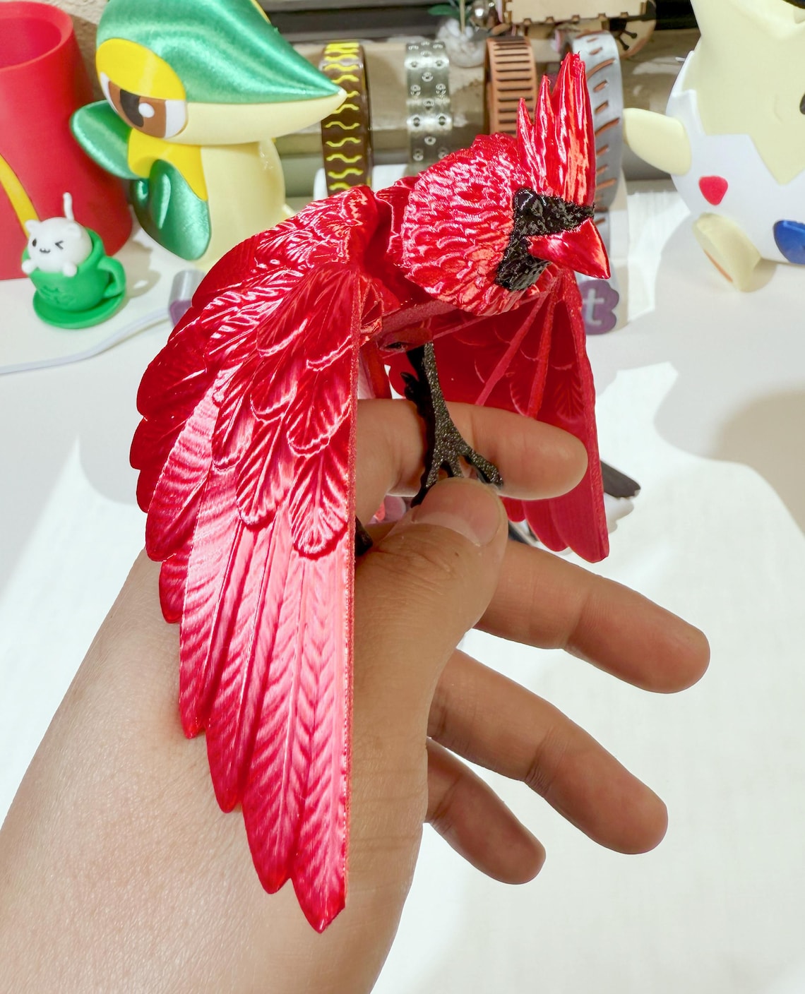 3D Printed Articulated Cardinal Bird Fidget Desk Toy | Sensory ...