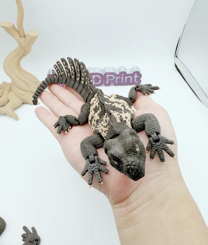 3D Printed Sailfin Lizard / Sailfin Dragon Super Movable Articulated ...