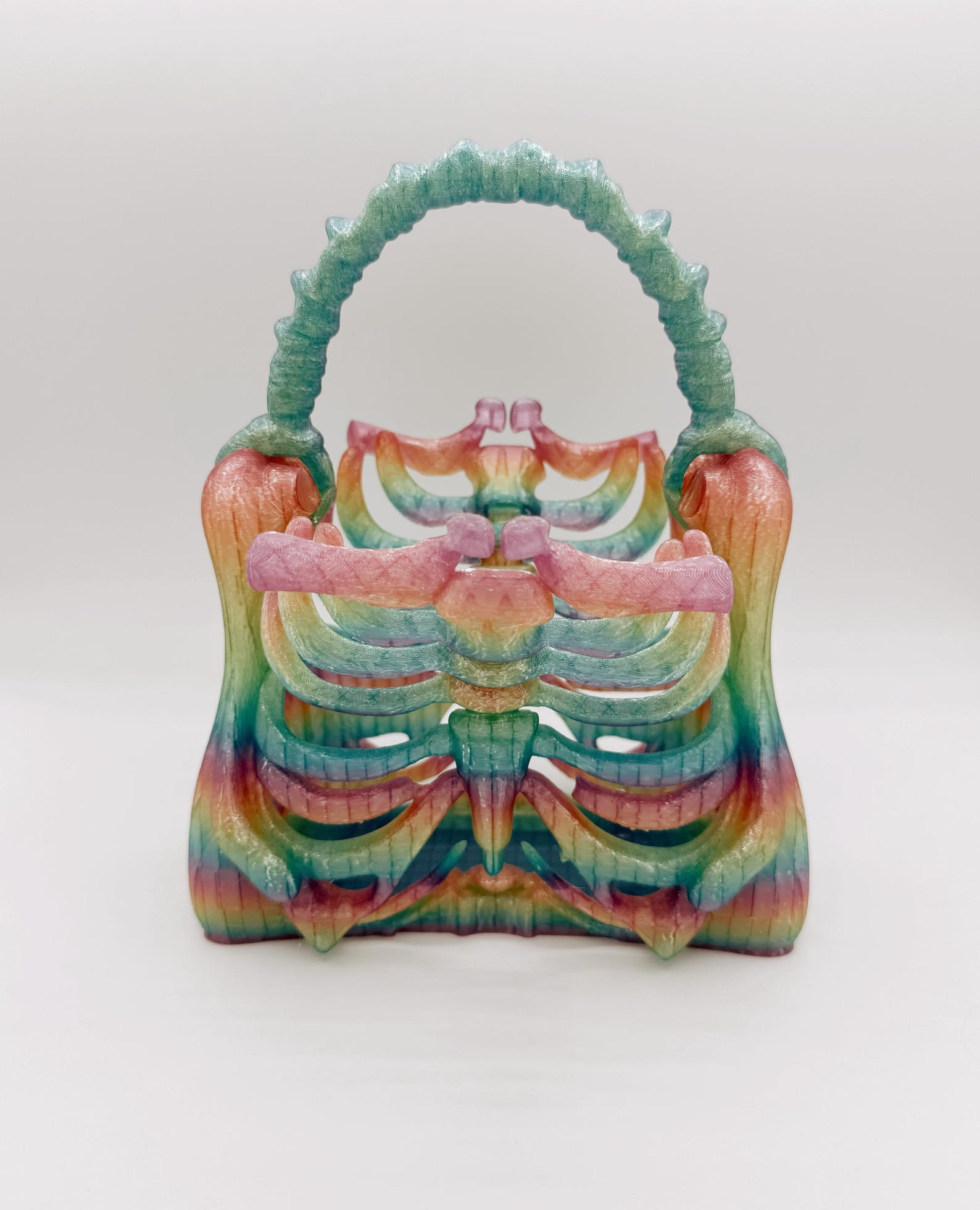 3D Printed Skull Bag – Skeleton Rib Cage Purse – Gothic Bone Handbag ...
