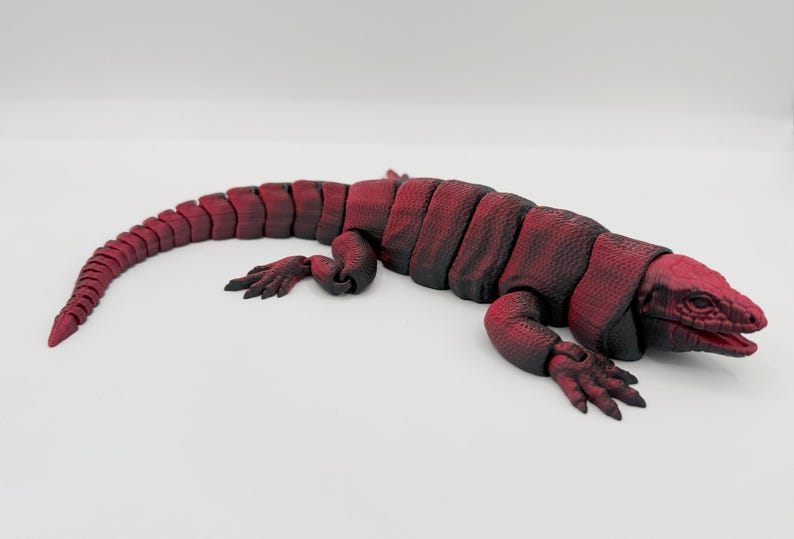 3D Printed Tegu Lizard, Articulated Tegu Lizard | Large Size | Tuatara ...