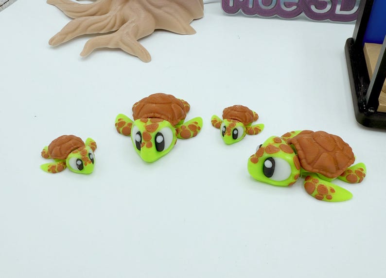 3D Printed Pearl Shell Diorama: Luminous Flexi Pearl, Sea Turtle ...
