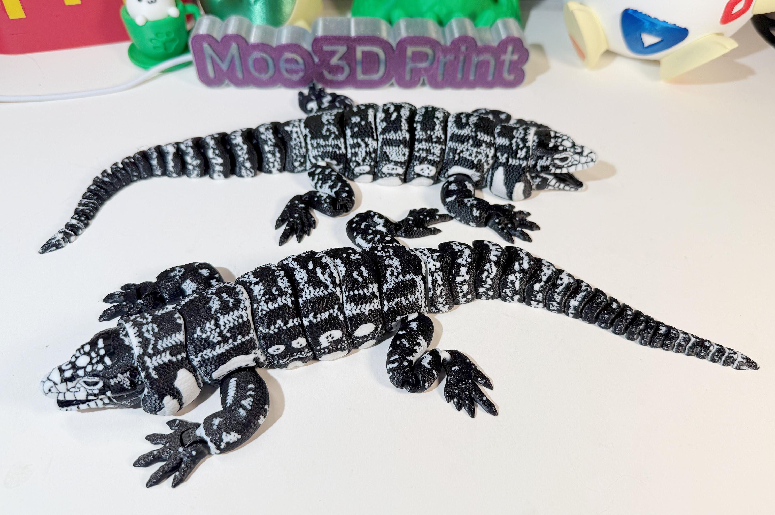 3D Printed Tegu Lizard, Articulated Tegu Lizard | Large Size | Tuatara ...
