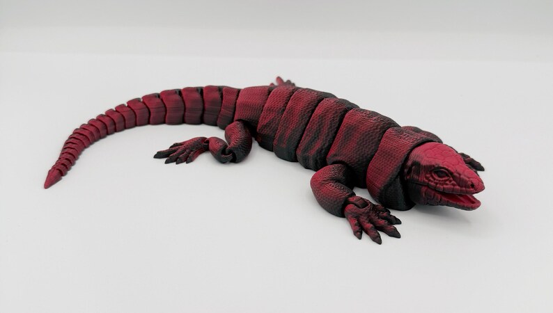 3D Printed Tegu Lizard, Articulated Tegu Lizard | Large Size | Tuatara ...