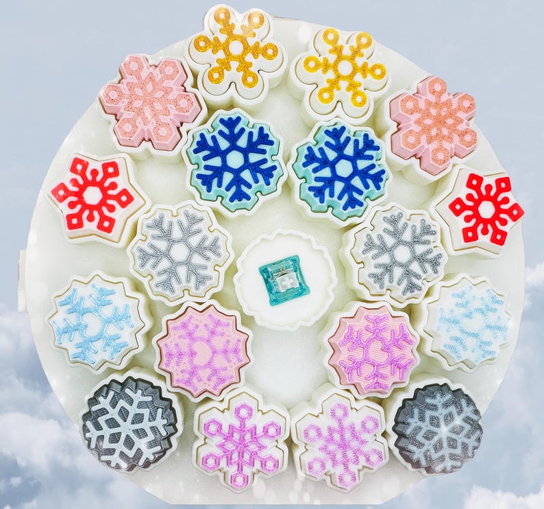 3D Printed Snowflake Fidget Clicker | Holiday Stocking Stuffer - Etsy
