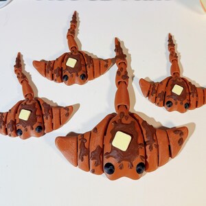 3D Printed Flappy Jacks Articulating Stingray Fidget Toy - Desk Decor ...
