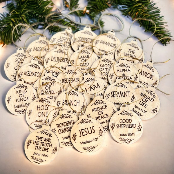 Names of Jesus Ornaments - Etsy