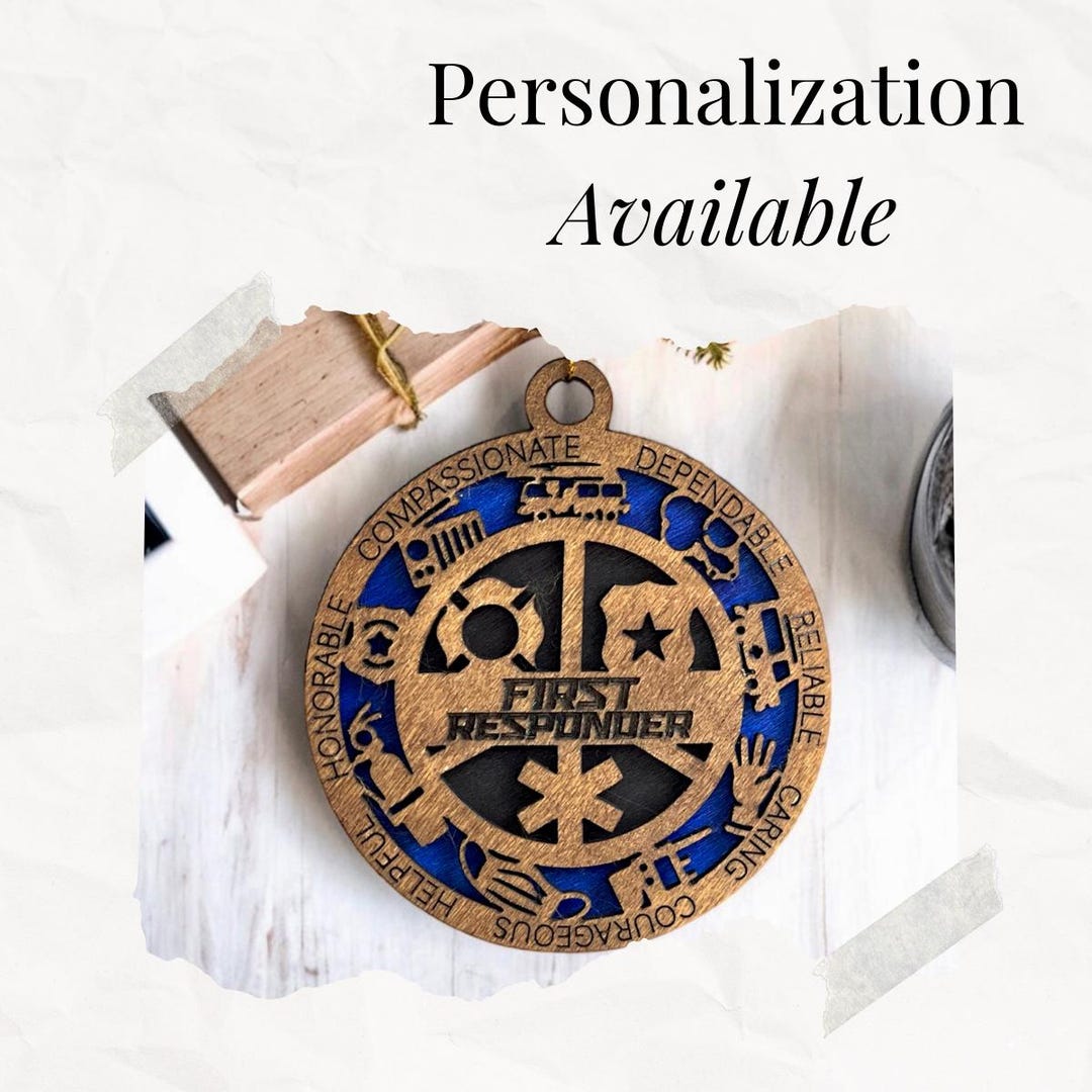First Responder Personalized Ornament for First Responder Christmas ...