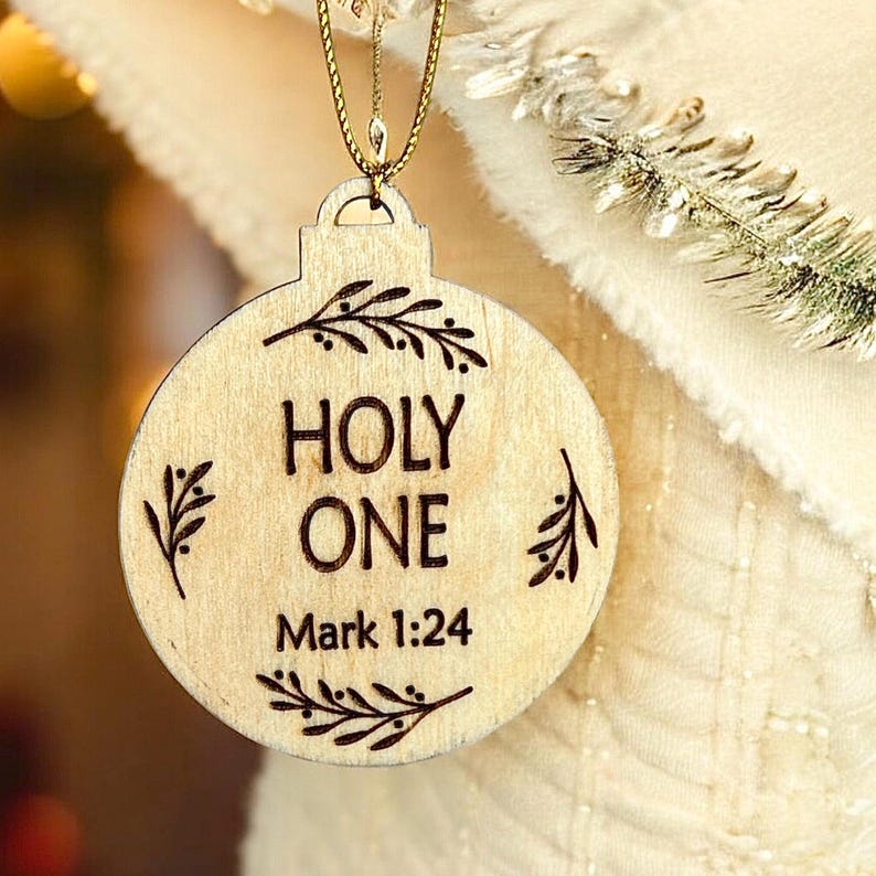 Christian Faith Based Ornaments Christmas Decor Handcrafted Bible Verse ...