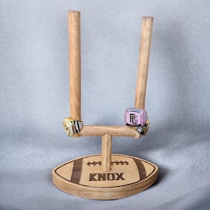 Football Stacked Ring Holder, Goal Post Ring Holder, Championship Ring ...