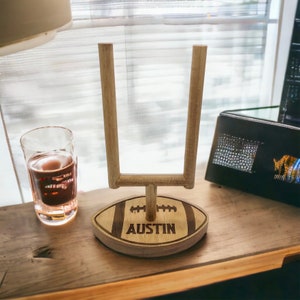 Football Stacked Ring Holder, Goal Post Ring Holder, Championship Ring ...