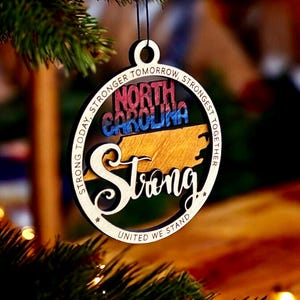 Stronger Together Ornament North Carolina Natural Disaster Florida ...