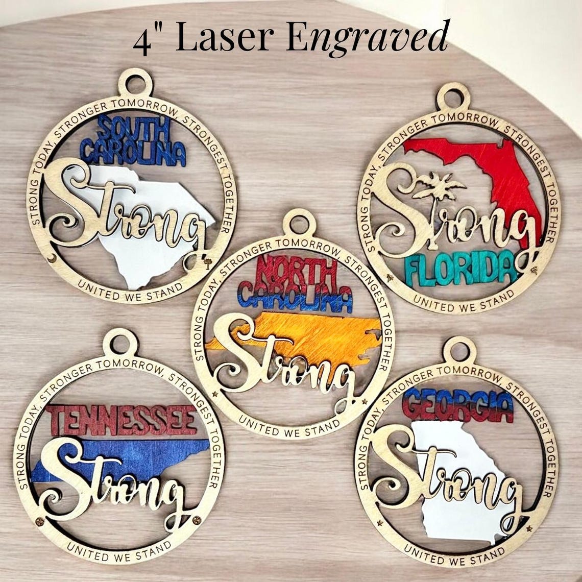 Stronger Together Ornament North Carolina Natural Disaster Florida ...