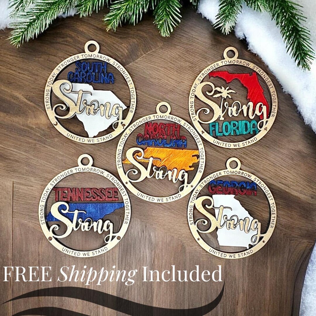 Stronger Together Ornament North Carolina Natural Disaster Florida ...