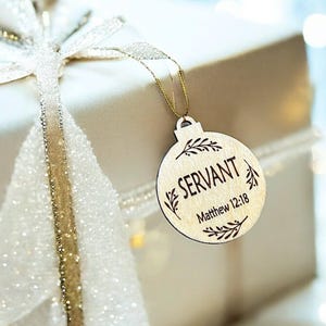 Christian Faith Based Ornaments Christmas Decor Handcrafted Bible Verse ...