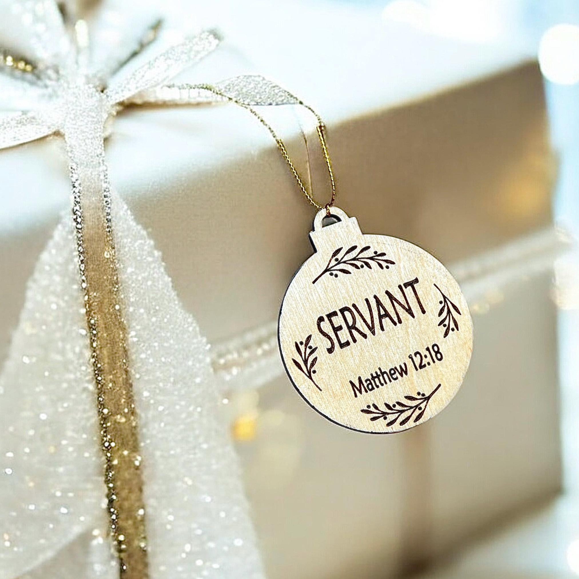 Christian Faith Based Ornaments Christmas Decor Handcrafted Bible Verse ...