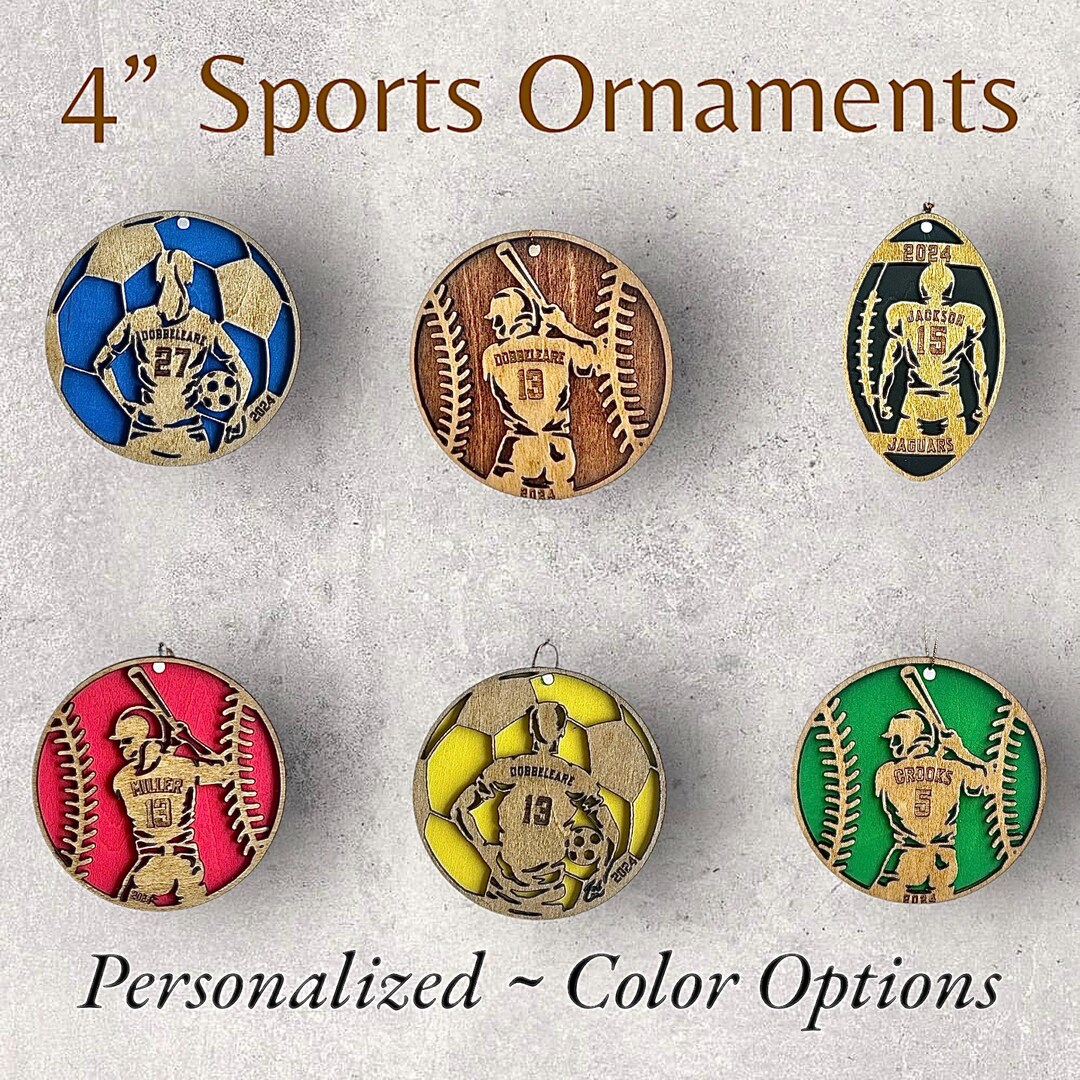 Personalized Sports Ornament for Birthday Gift for Athlete Engraved ...