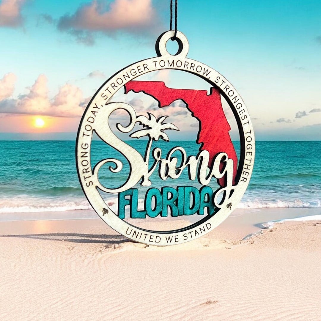 Florida Stronger Together Ornament for Natural Disaster North Carolina ...