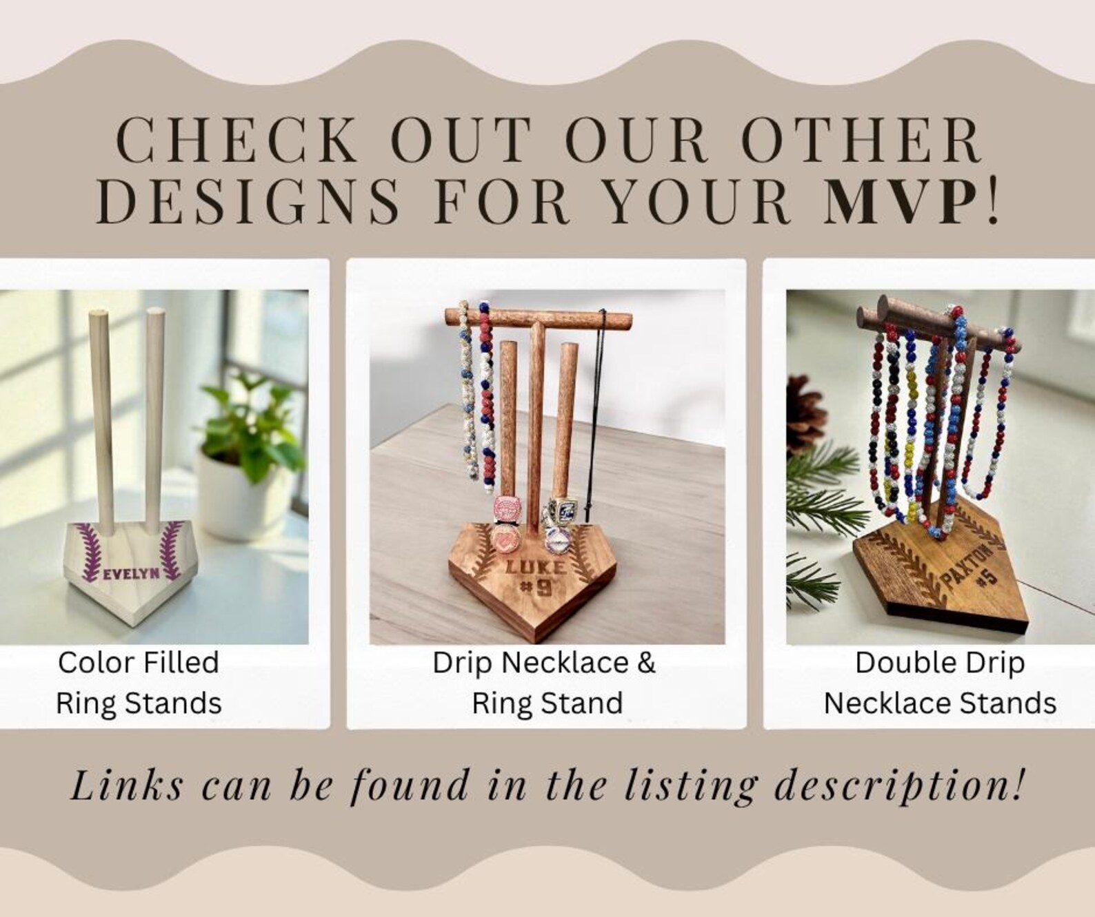 Baseball Ring Holder for Championship Ring Display for Softball Ring ...