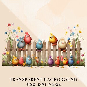 Whimsical Easter Clipart, Transparent PNG, Bright Quirky Bunny Egg Art ...