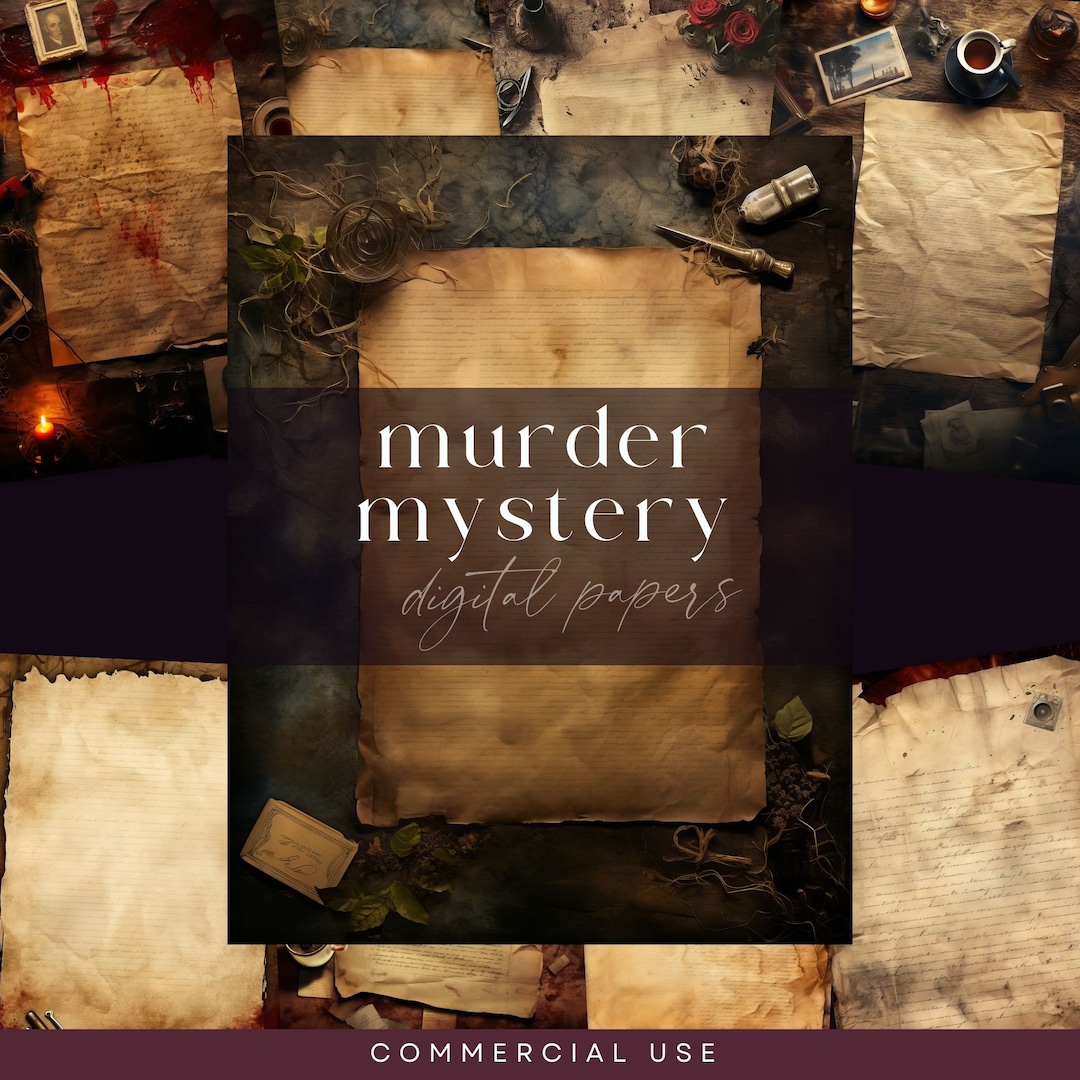 Crime Junk Journal, Murder Mystery Scrapbooking Papers, DIGITAL ...