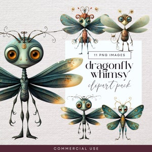 Cute Dragonfly Clipart, Transparent PNG, Whimsical Insect Clip Art ...