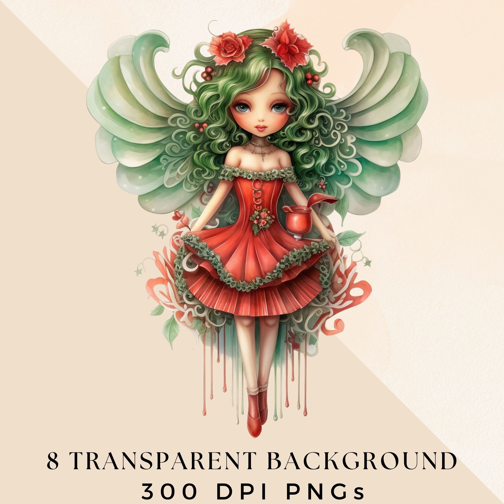 Christmas Fairy Clipart, Xmas Angel Clip Art, Transparent PNG, Cute ...