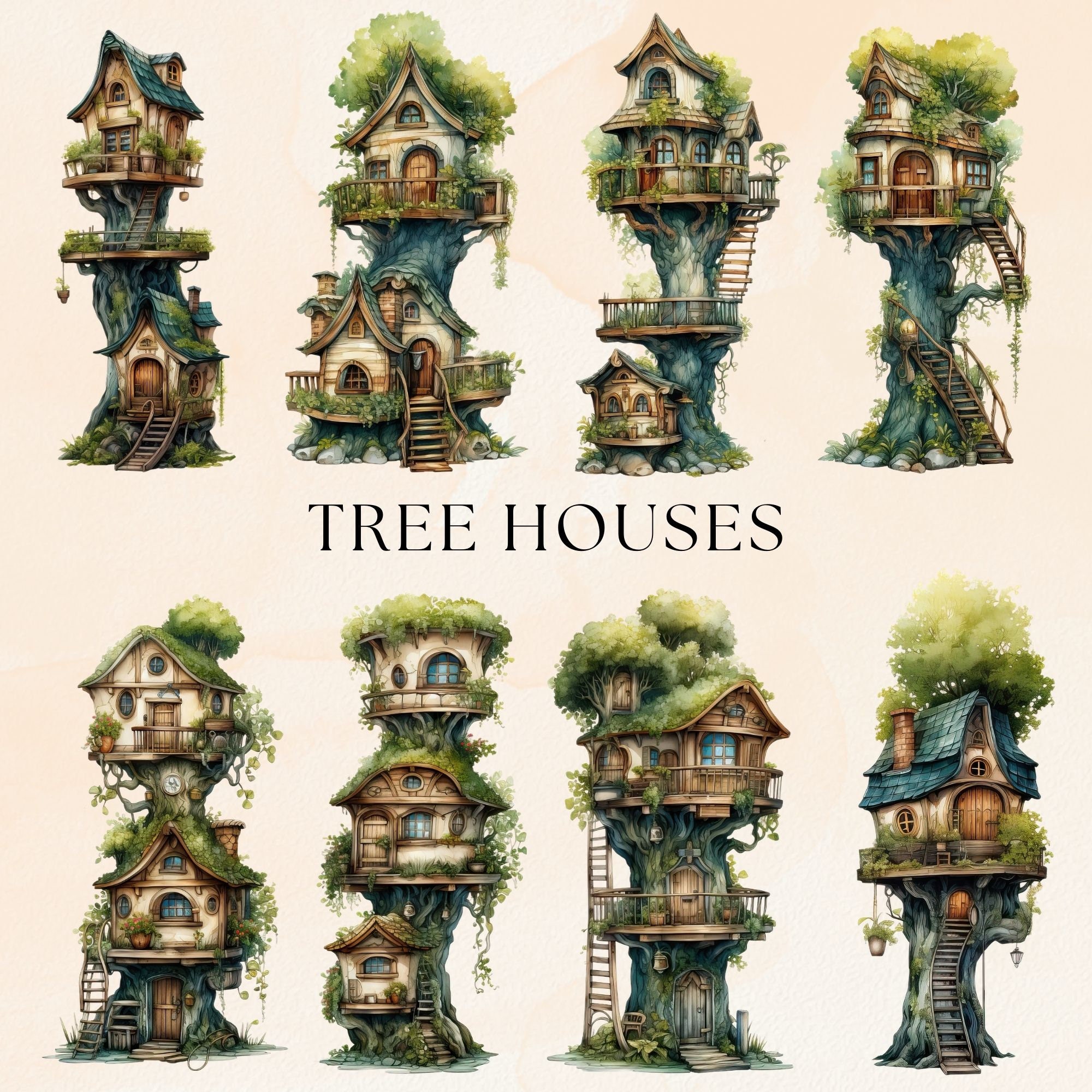 Treehouse Clipart, Transparent Pngs, Watercolor Tree House, Junk ...