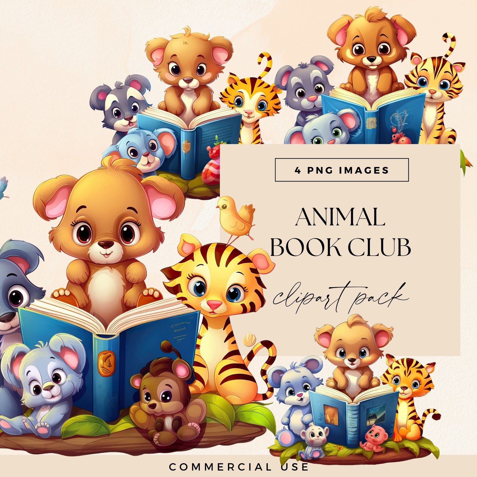 Animals With Books Clipart, Bookworm Clip Art, Transparent Pngs, Jungle ...