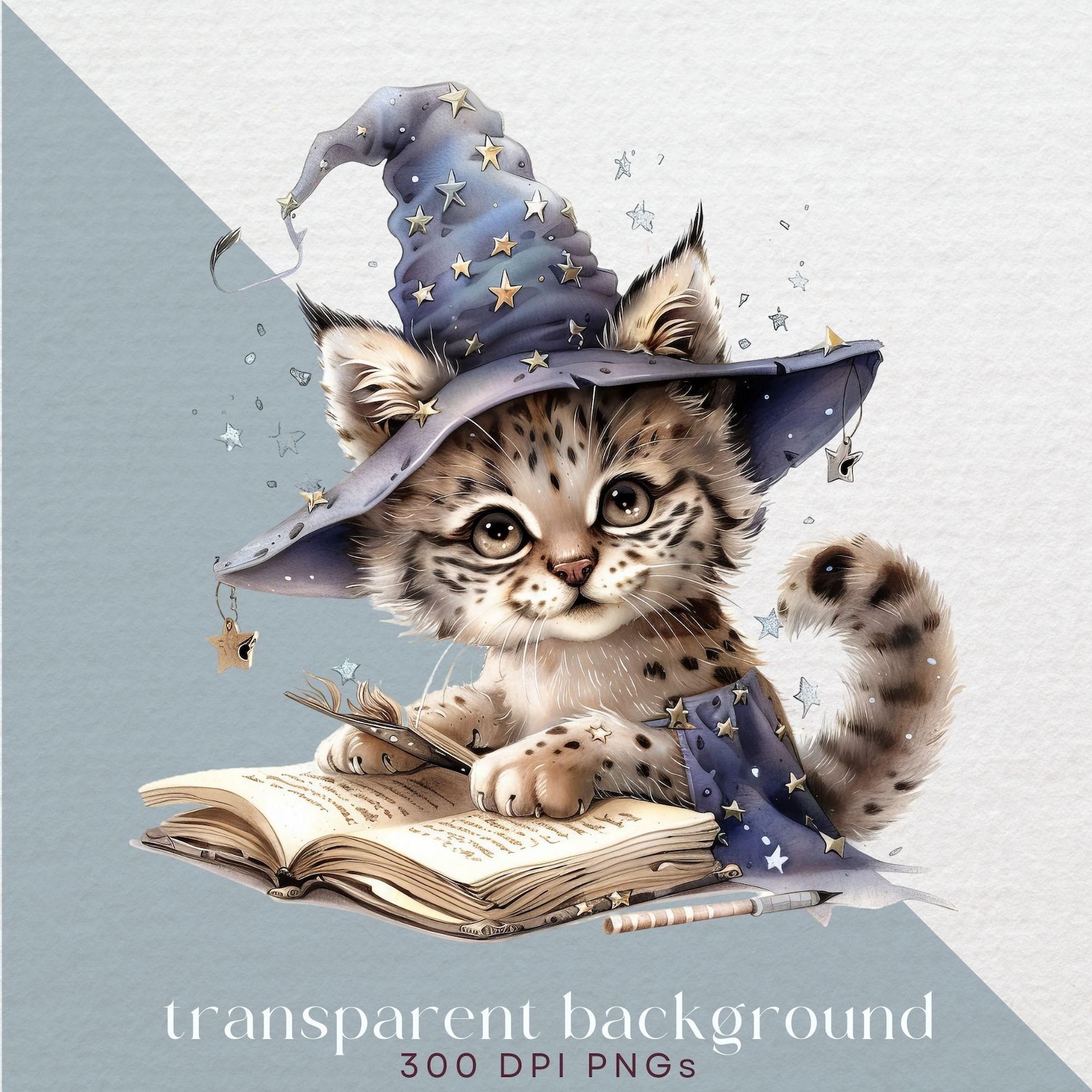 Wizard Cats Clipart, Transparent PNG, Magical Feline Creatures ...