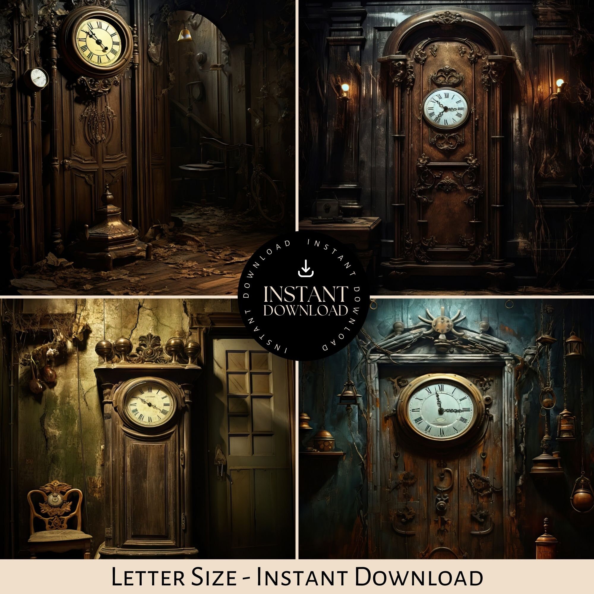 Doors of Time Digital Backdrop Escape Room Scene Scrapbook - Etsy