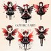 Gothc Fairy Clipart, Dark Fae Clipart Pack, Transparent PNG ...