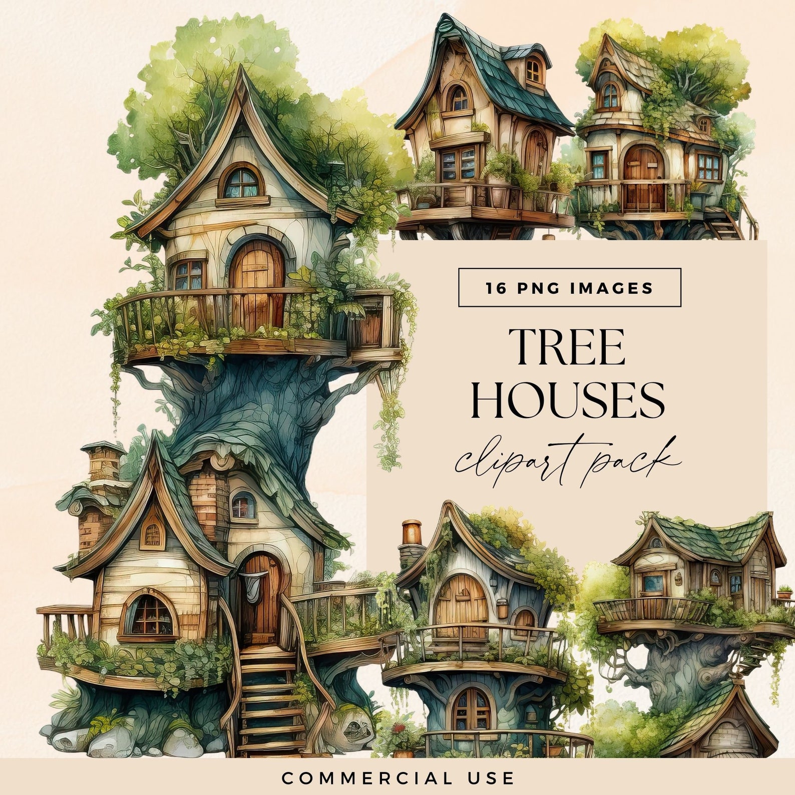 Treehouse Clipart, Transparent Pngs, Watercolor Tree House, Junk ...