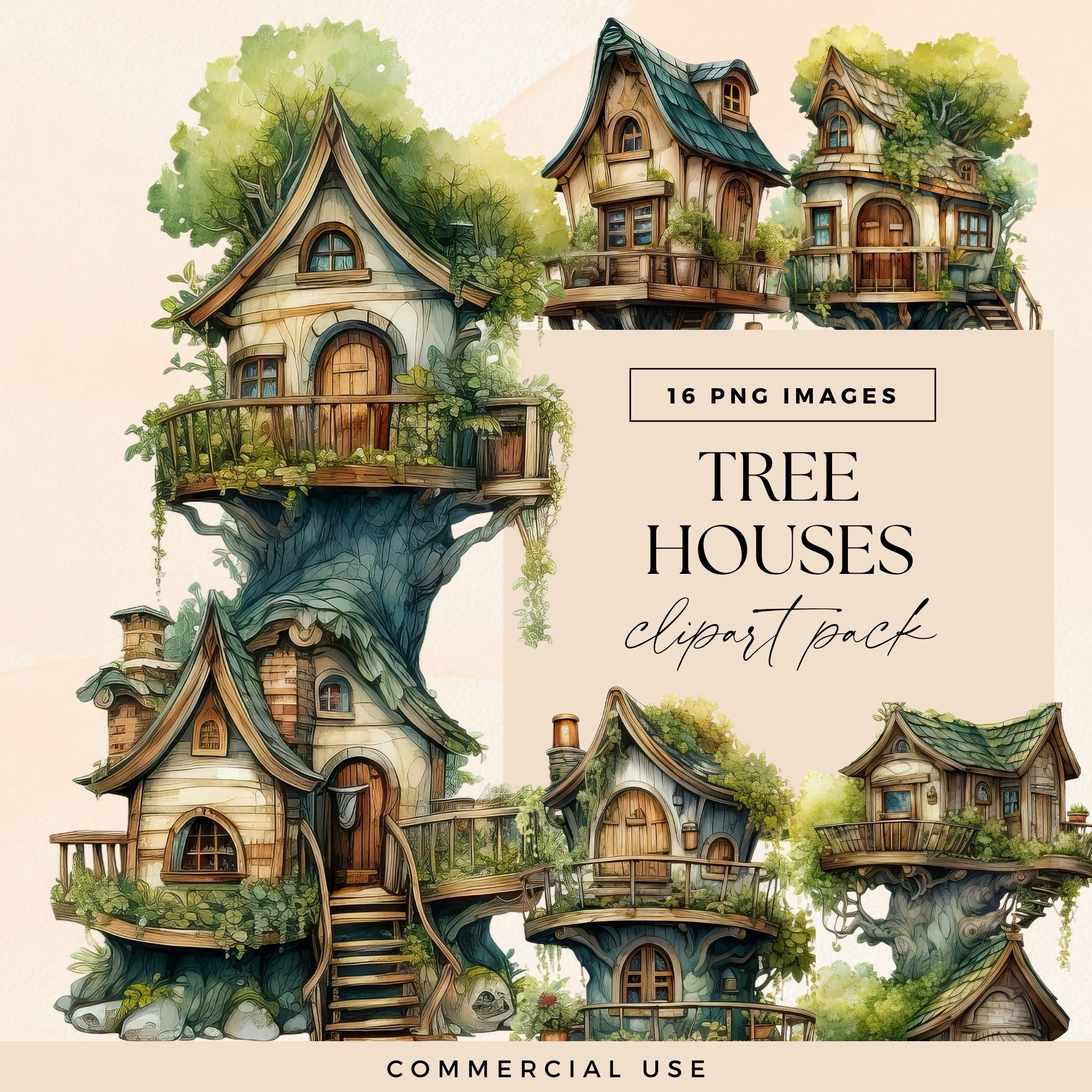 Treehouse Clipart, Transparent Pngs, Watercolor Tree House, Junk ...