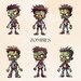 Clipart Bundle Zombie, Halloween Characters Clip Art Pack, Horror ...