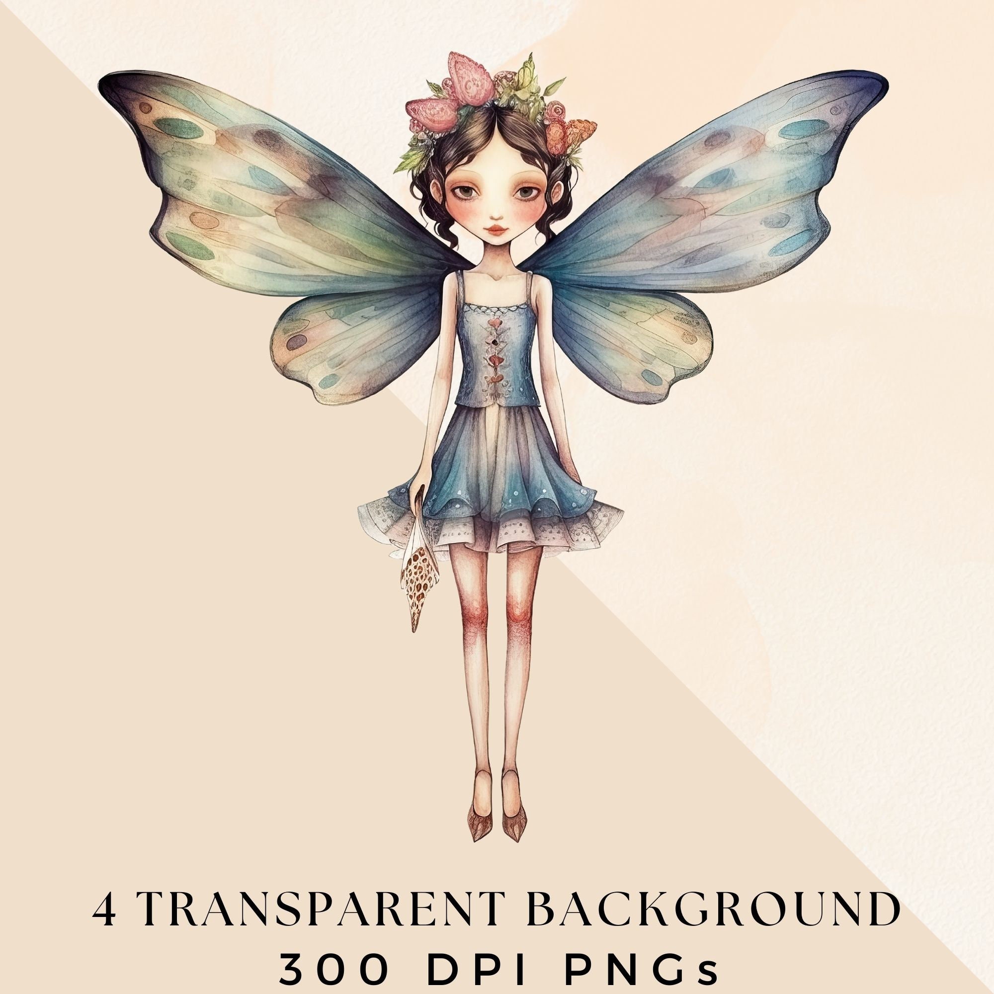 Garden Fairy Clipart Pack, Magical Flower Fairies Clip Art, Forest Fae ...