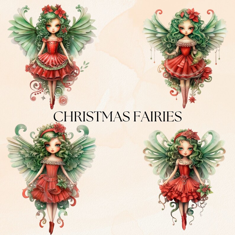 Christmas Fairy Clipart, Xmas Angel Clip Art, Transparent PNG, Cute ...