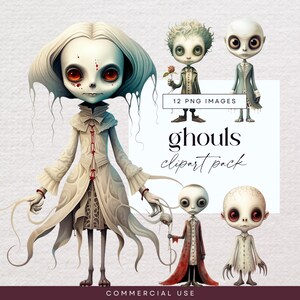 Ghoul Clipart, Transparent PNG, Cute Zombie Clip Art, Spooky Junk ...