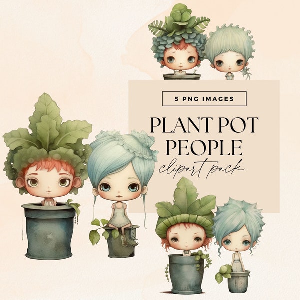 Flower Pot Characters - Etsy