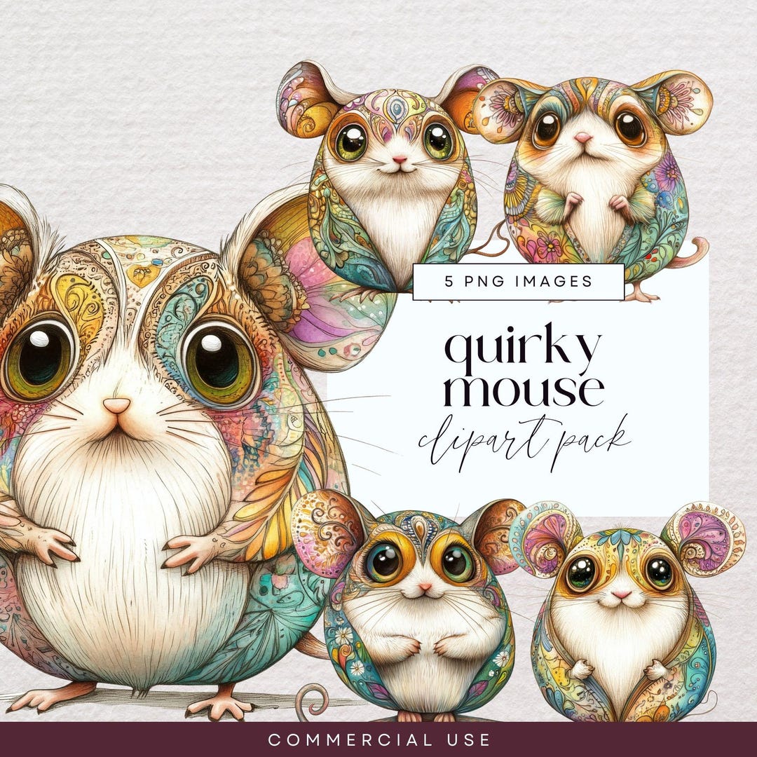 Quirky Mouse Clip Art, Transparent PNG, Funny Mice Clip Art, Junk ...