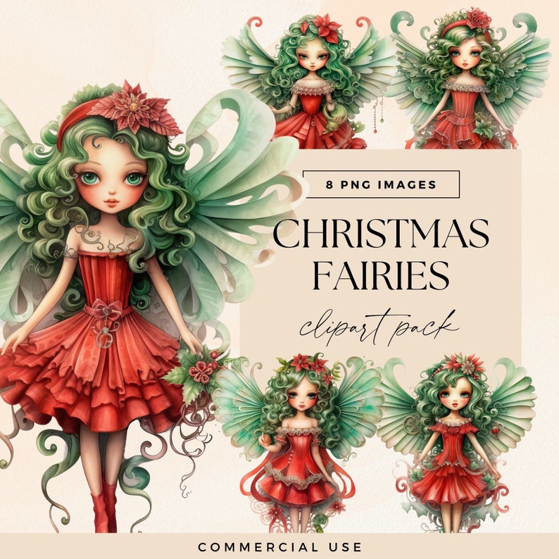 Christmas Fairy Clipart, Xmas Angel Clip Art, Transparent PNG, Cute ...