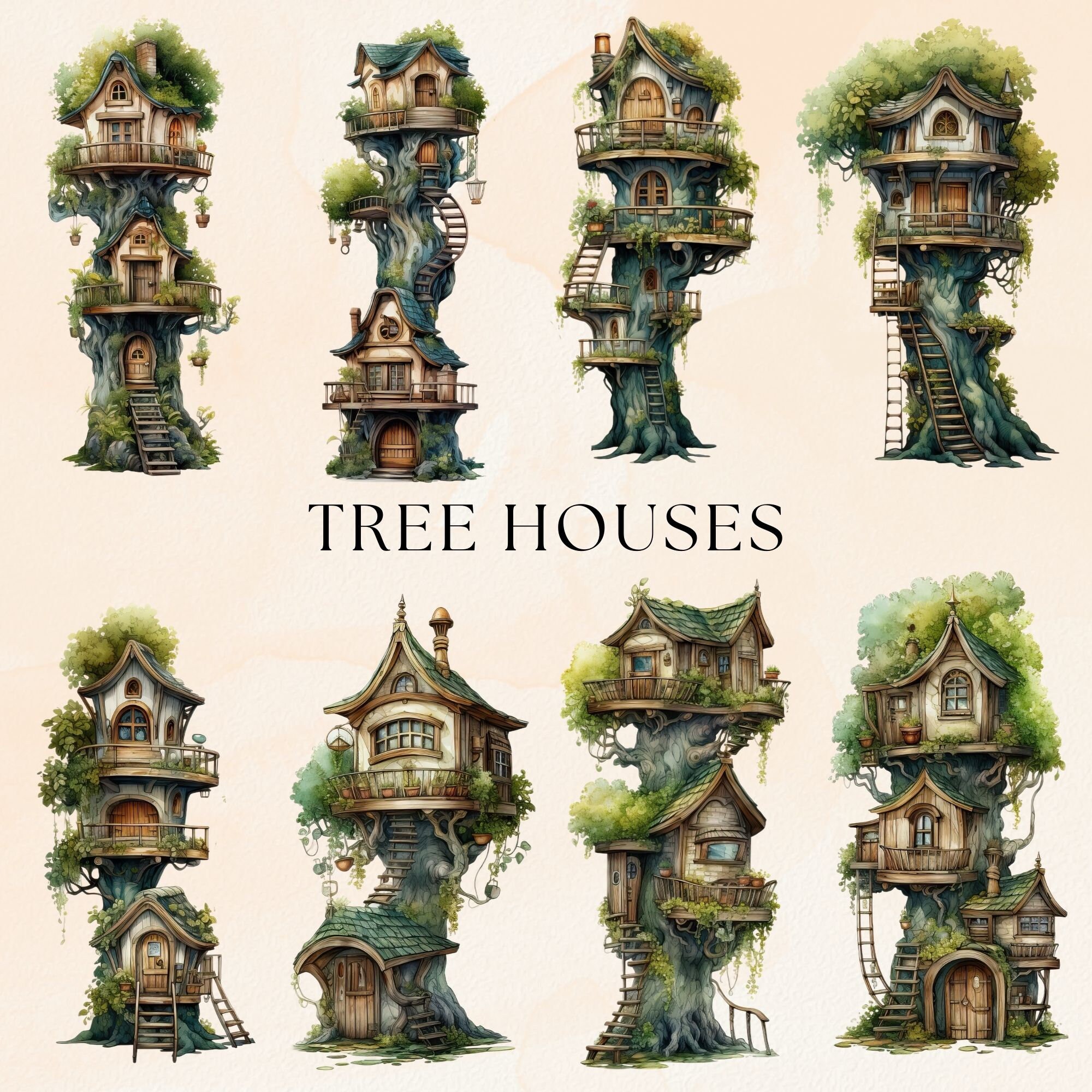 Treehouse Clipart, Transparent Pngs, Watercolor Tree House, Junk ...