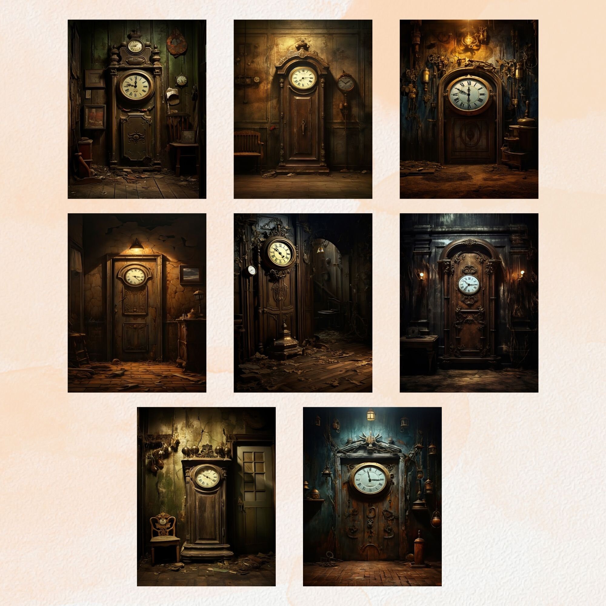 Doors of Time Digital Backdrop Escape Room Scene Scrapbook - Etsy