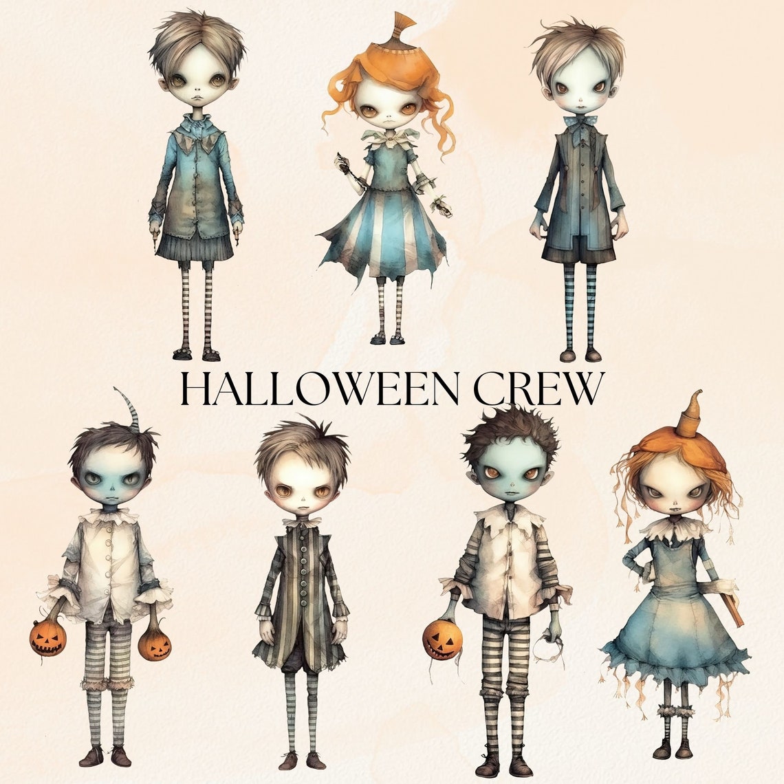 Halloween Crew Clip Art Clipart Pack, Transparent PNG, Fantasy ...