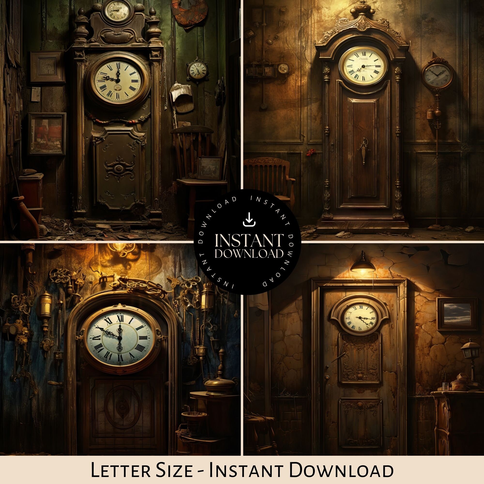 Doors of Time Digital Backdrop Escape Room Scene Scrapbook - Etsy
