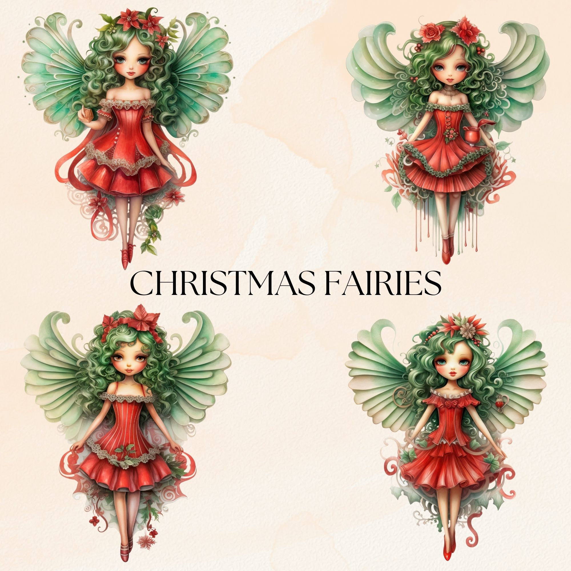 Christmas Fairy Clipart, Xmas Angel Clip Art, Transparent PNG, Cute ...