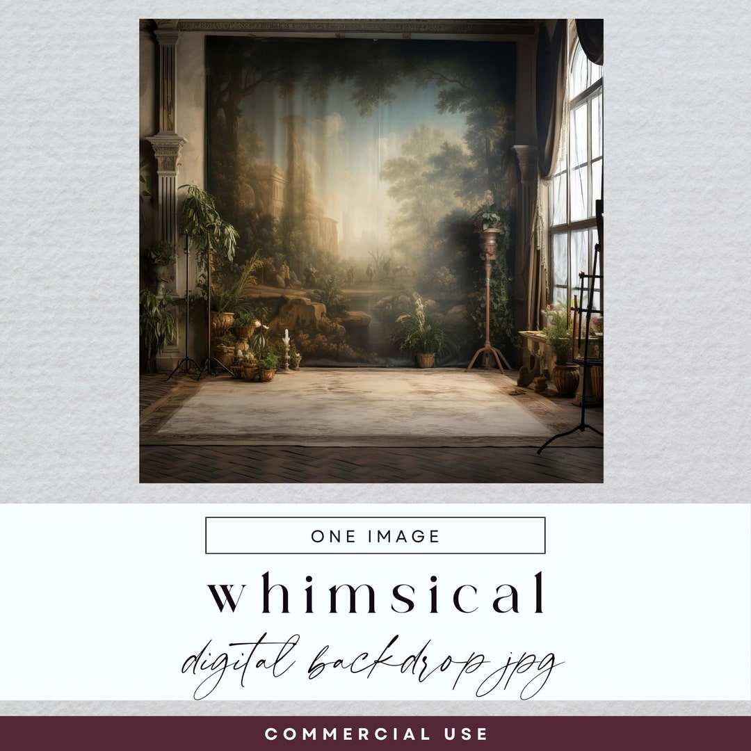 Classic Traditional Backdrop Digital, INSTANT DOWNLOAD, Whimsical ...